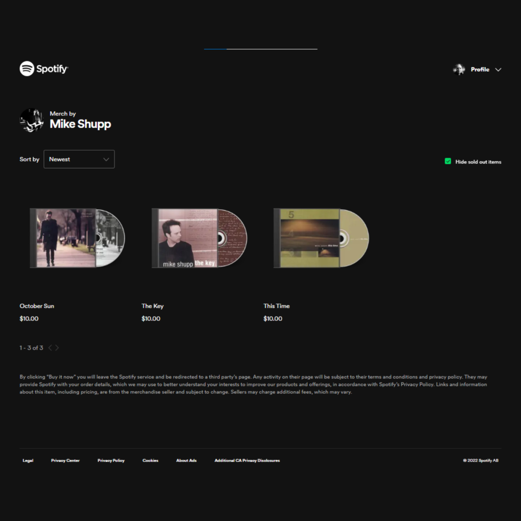 Mike Shupp Merch on Spotify - Mike Shupp