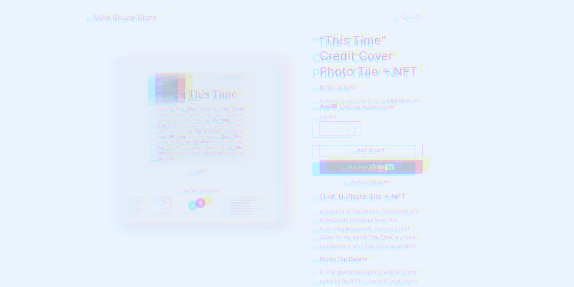 "This Time" Credit Cover Photo Tile + NFT - Substack - Mike Shupp